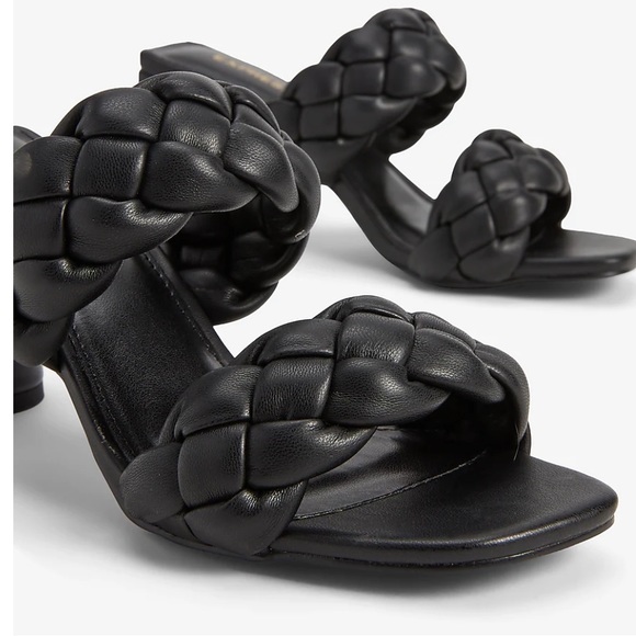 Express | Shoes | Braided Double Band Block Heel Sandals Expres Women ...